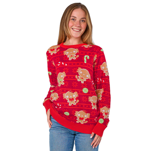 Gingerbread Axolotl Sweater – TeeTurtle