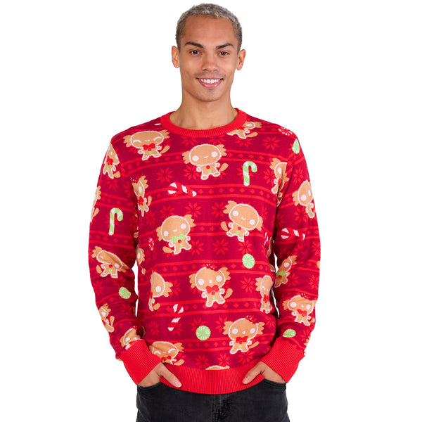 Gingerbread Axolotl Sweater – TeeTurtle
