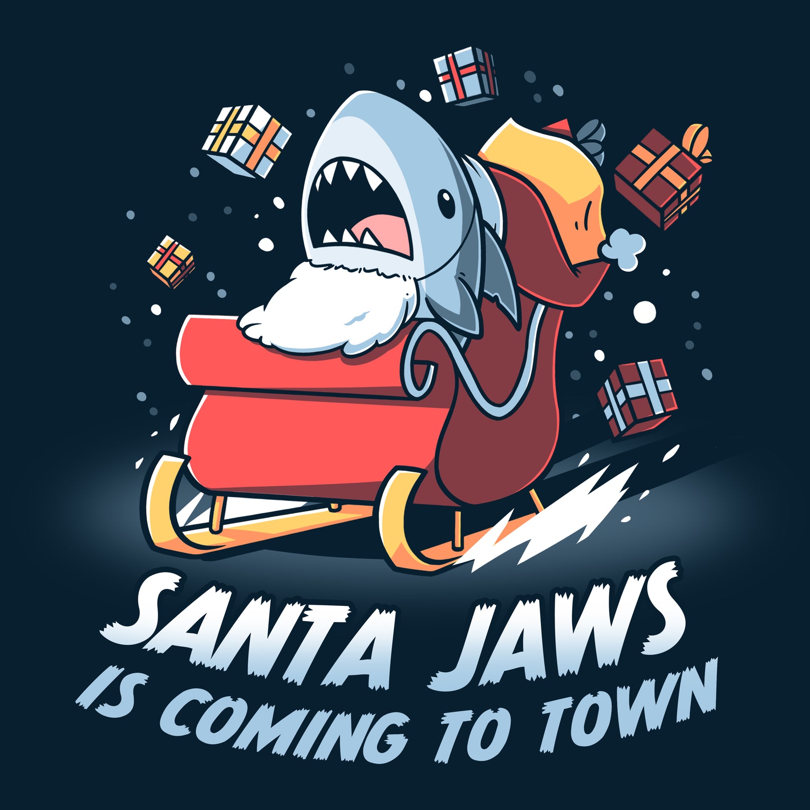 Santa Jaws is Coming to Town | Funny, cute & nerdy t-shirts – TeeTurtle