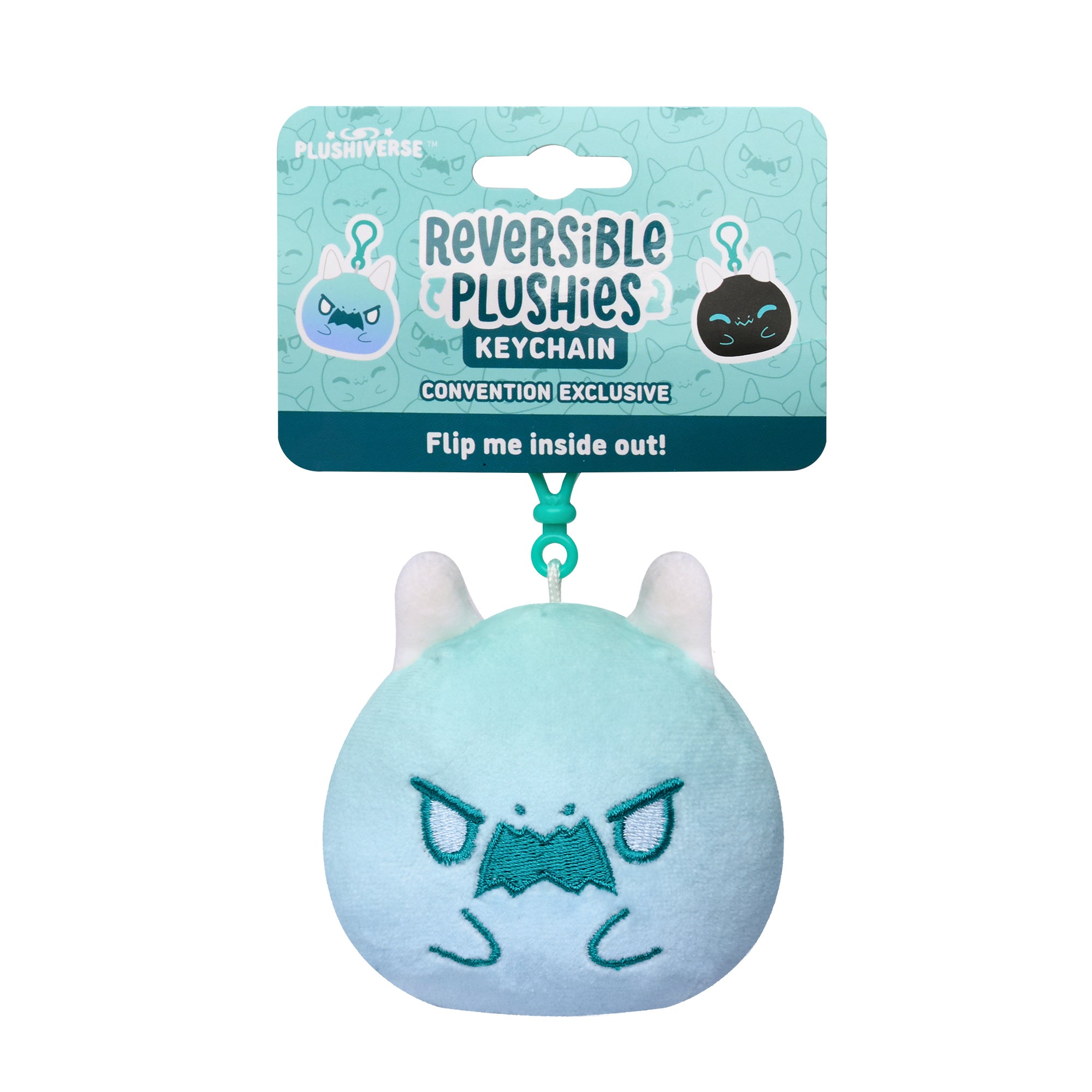 Plushiverse Peace & Rage Wende-Plüsch-Schlüsselanhänger ConX – TeeTurtle
