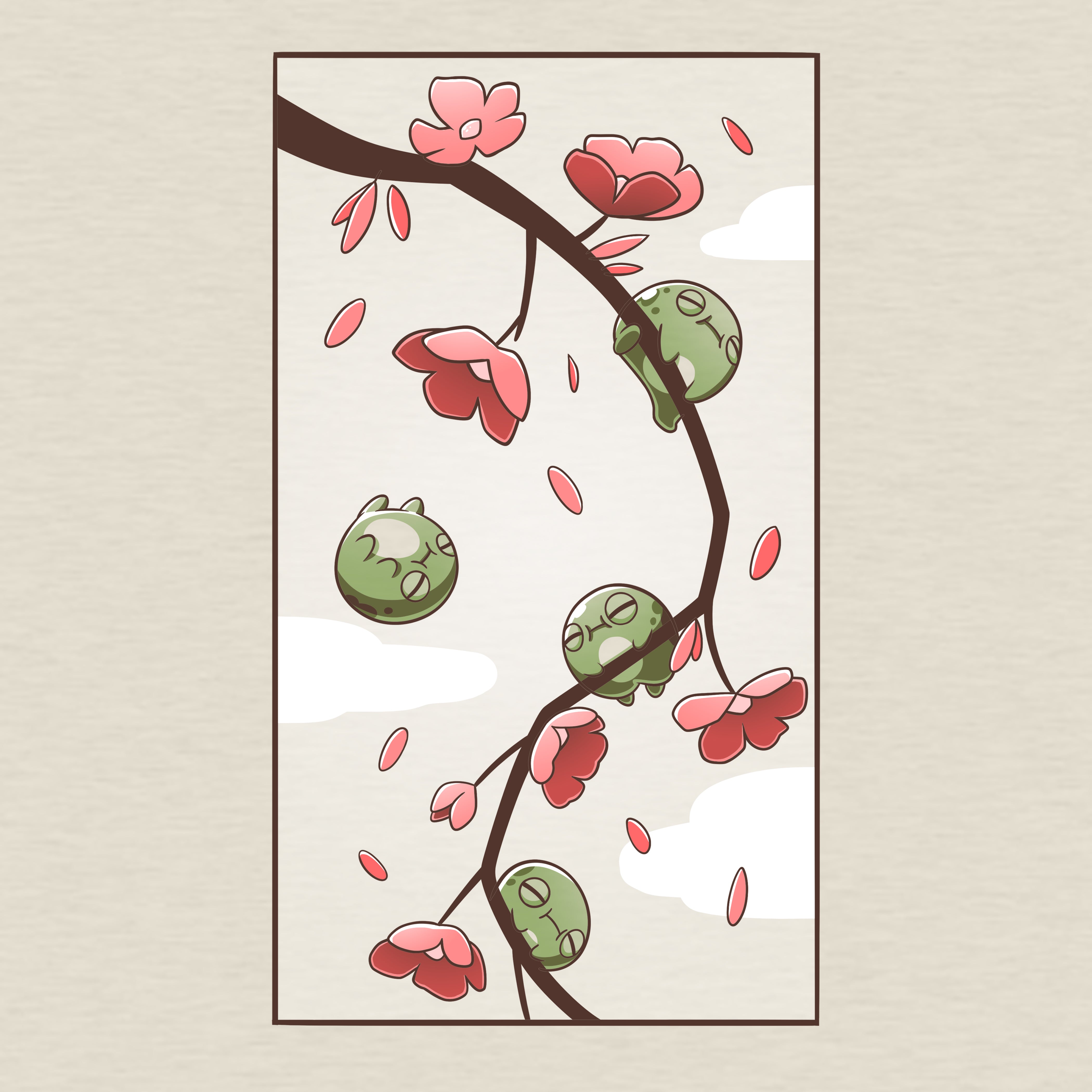 Cherry Blossom Frogs | Funny, cute & nerdy t-shirts – TeeTurtle