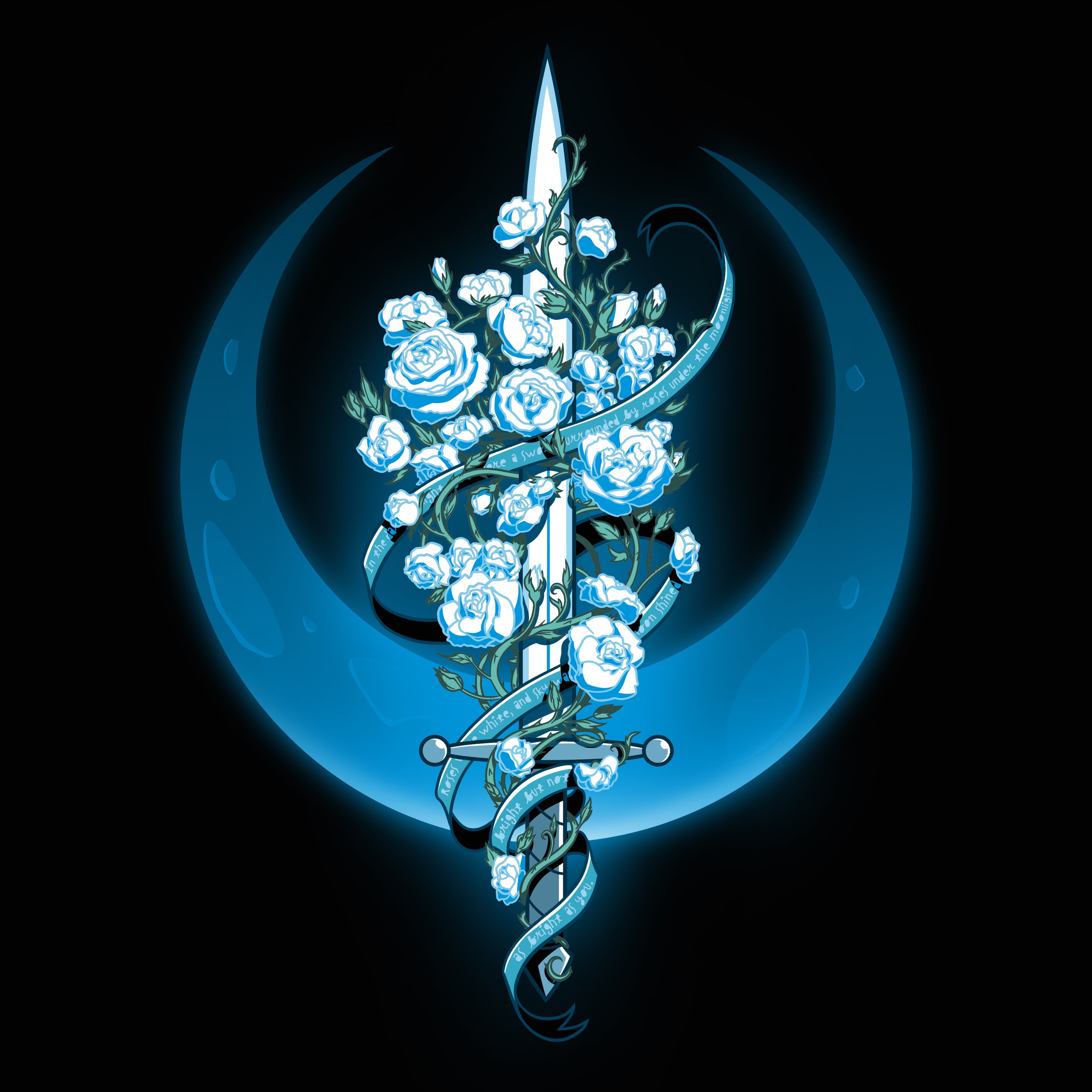 Moonlit Blade of Roses | Funny, cute, & nerdy t-shirts – TeeTurtle