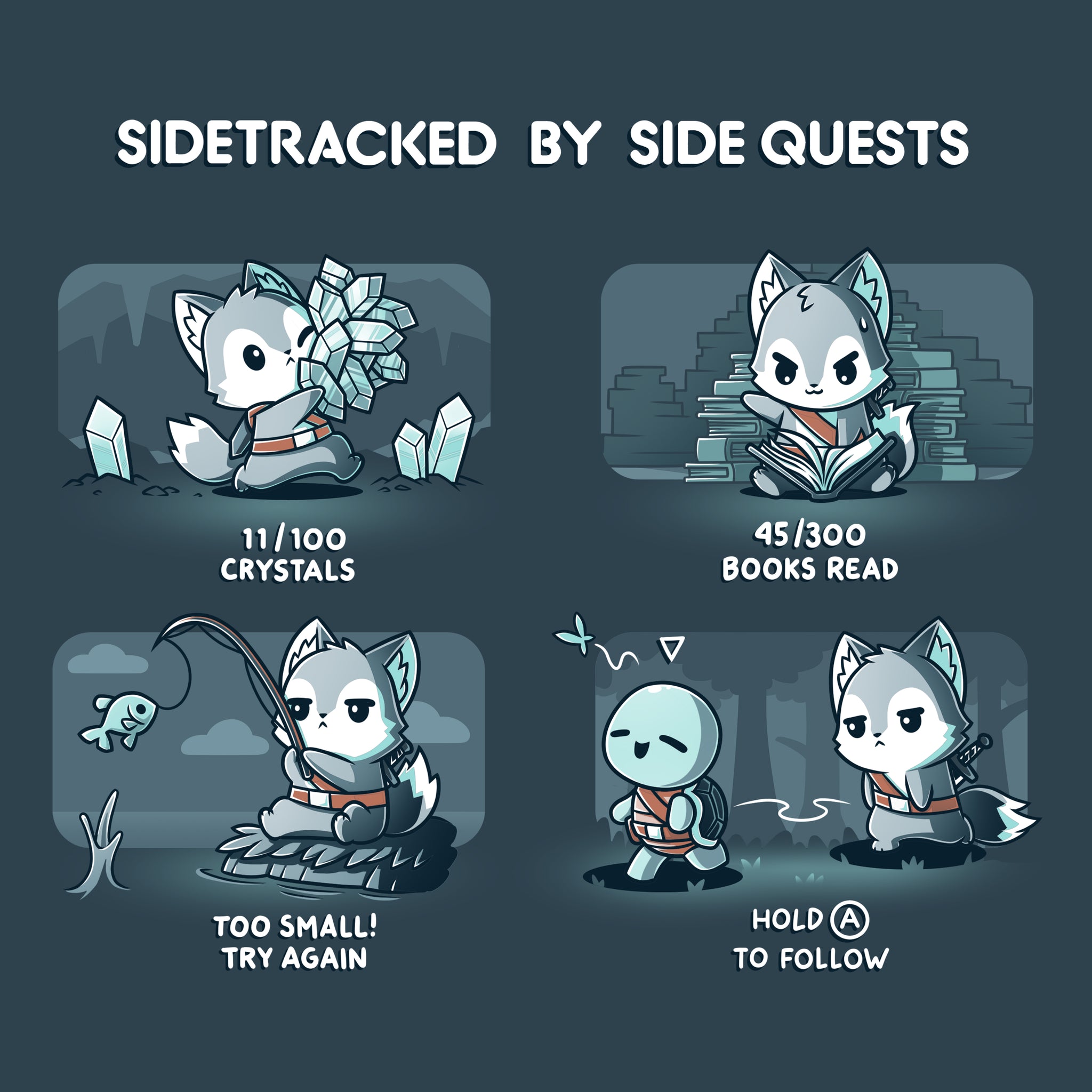 Sidetracked by Side Quests | Funny, cute & nerdy t-shirts – TeeTurtle