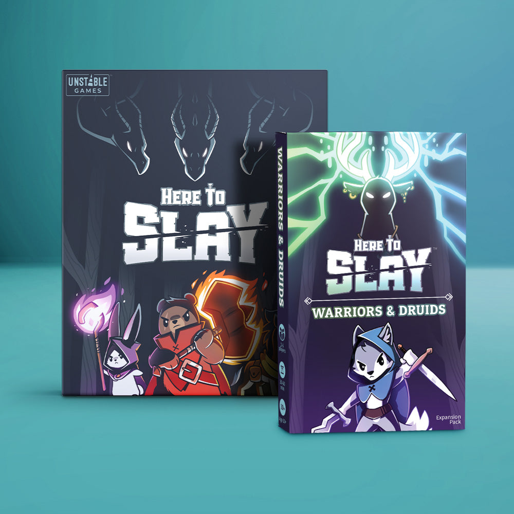Here to Slay: Base Game + Warriors & Druids Expansion Bundle – TeeTurtle
